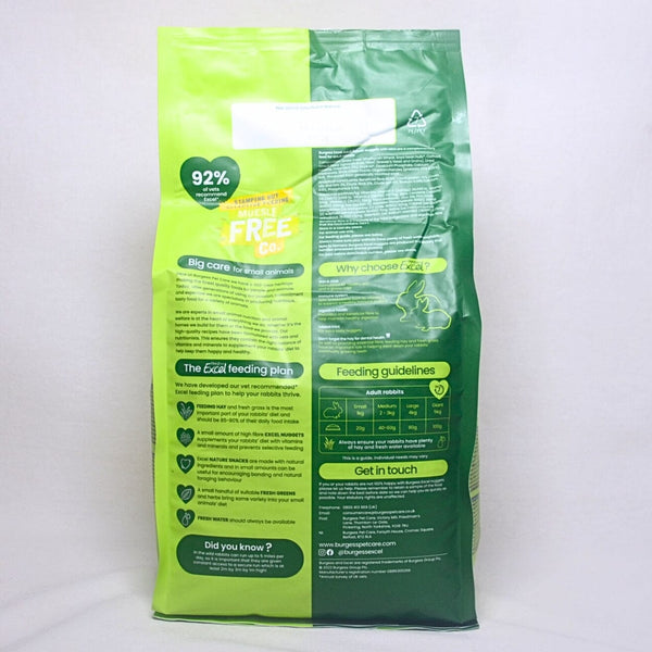 BURGESS Excel Rabbit Adult Rabbit Nuggets With Mint 1,5kg– Pet Republic ...