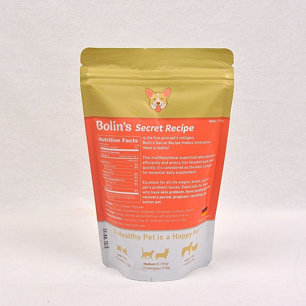 BOLIN'S Secret Recipe Fish Collagen 150gram– Pet Republic Indonesia