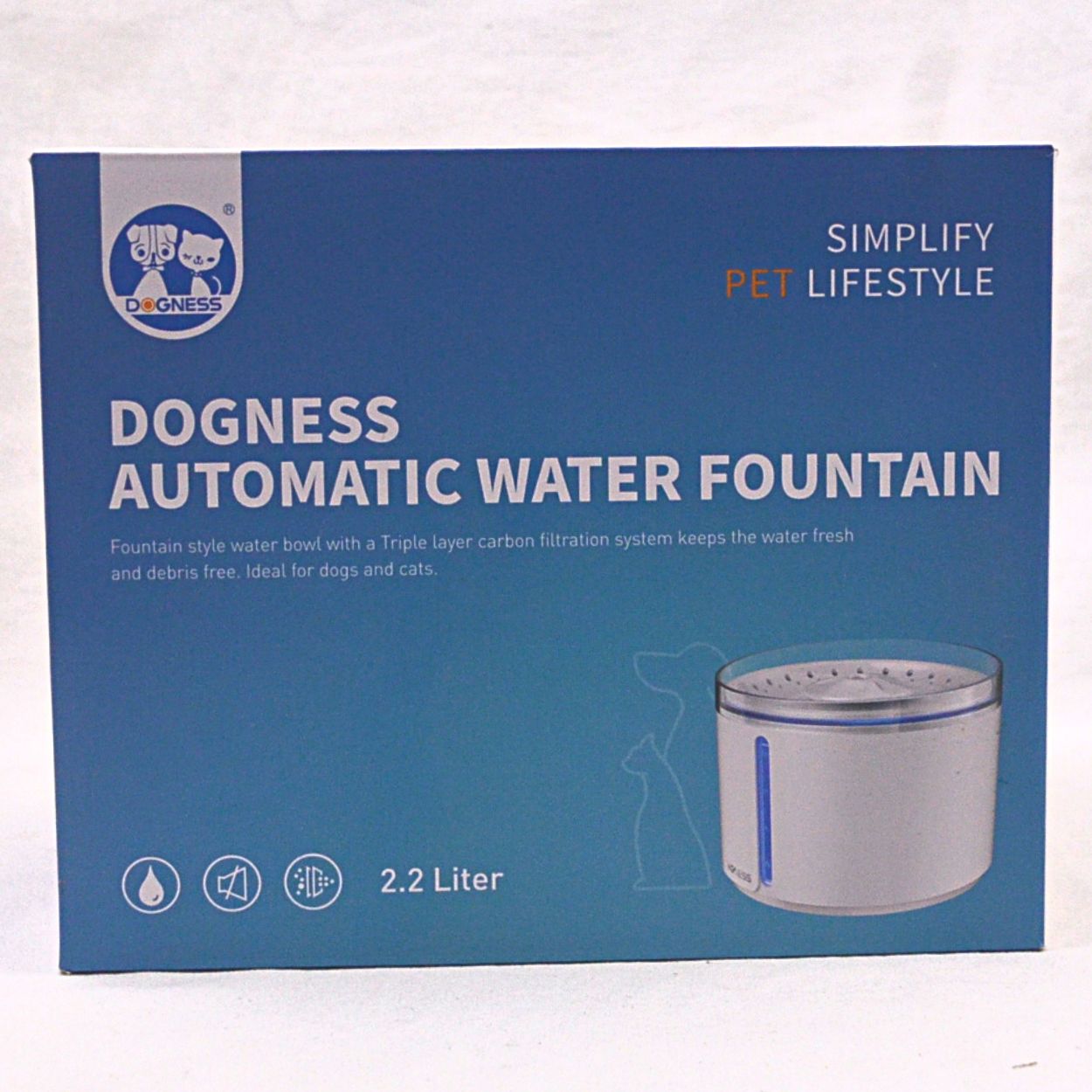 DOGNESS D09 Automatic Water Fountain Plus Adaptor 2,2 Liter– Pet ...