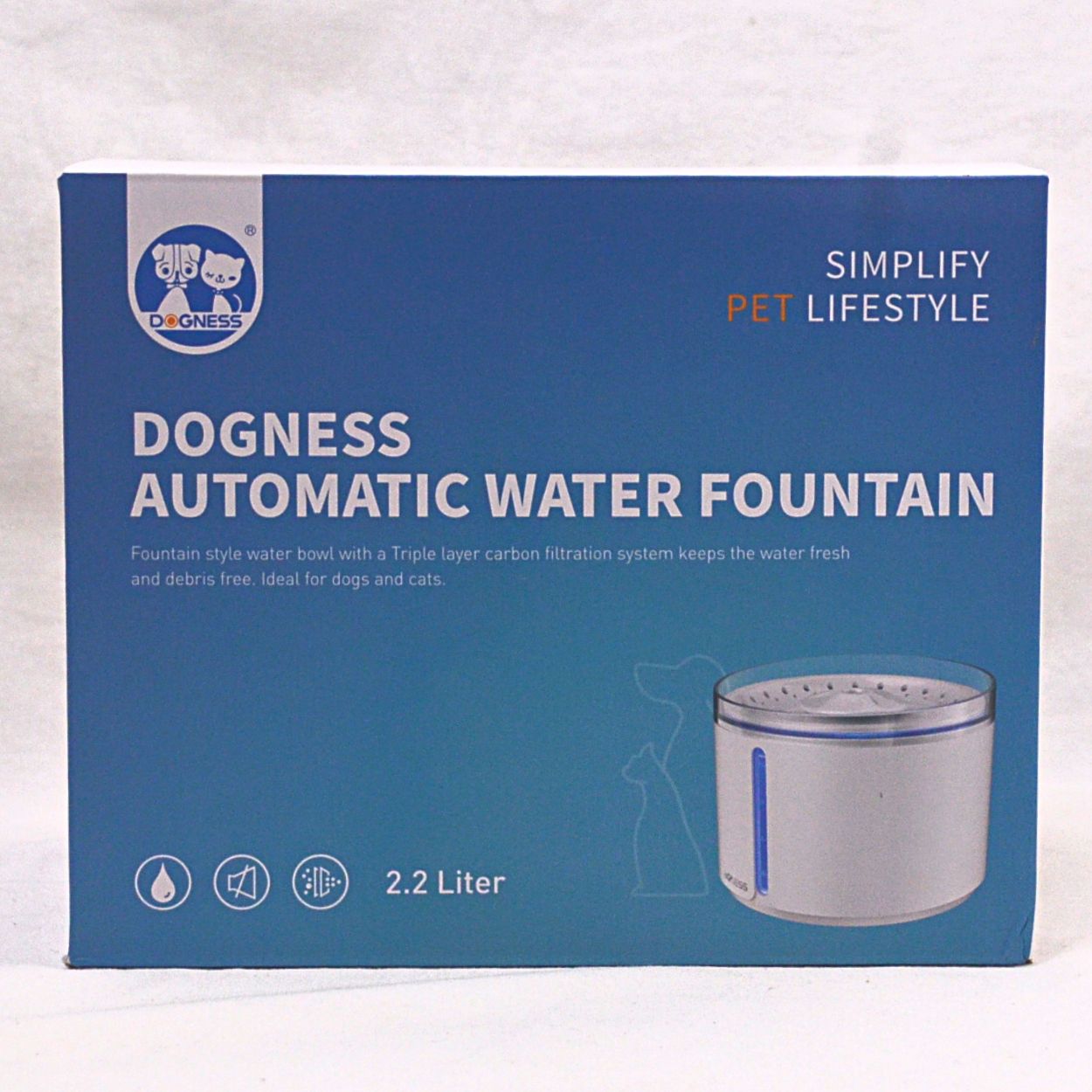 DOGNESS D09 Automatic Water Fountain Plus Adaptor 2,2 Liter– Pet ...